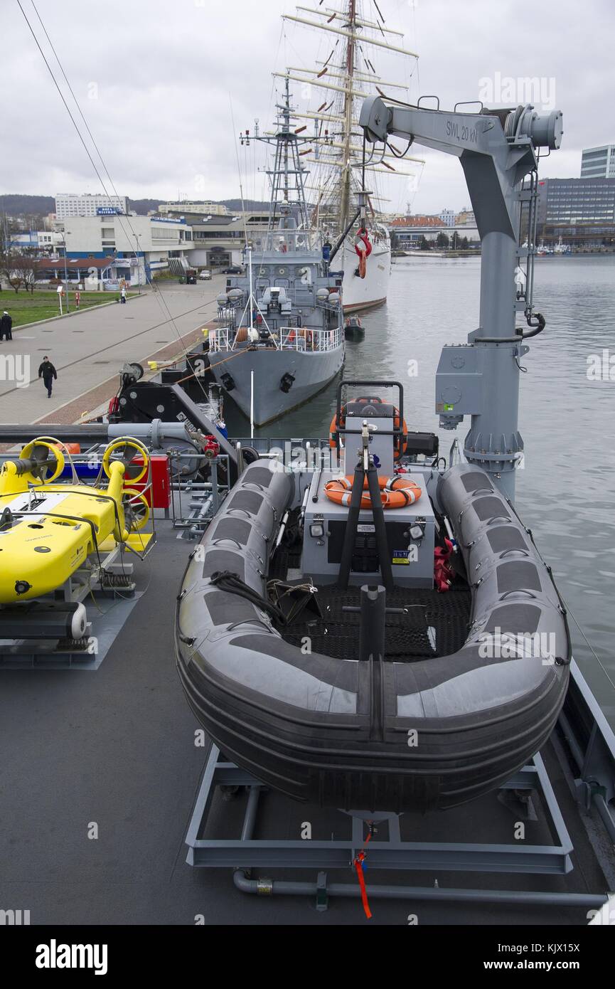 The Polish Navy’s first Kormorant II-class minehunter ORP ‘Kormoran’ on ...