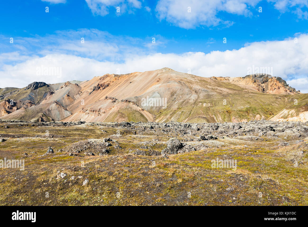 travel to Iceland - plateau in Landmannalaugar area of Fjallabak Nature ...