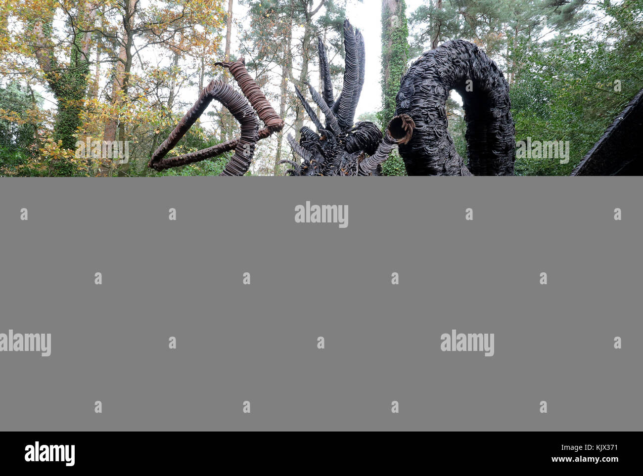 A dragon sculpture created by artist Jim Poolman from more than 50,000 ...