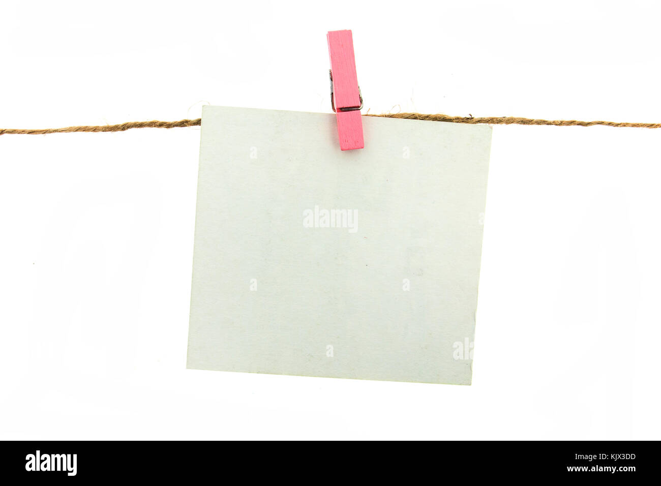 clothespin and frame card hanging on rope with colorful isolated on ...