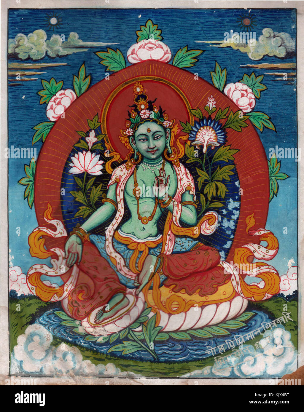 Tibetan green tara goddess hi-res stock photography and images - Alamy