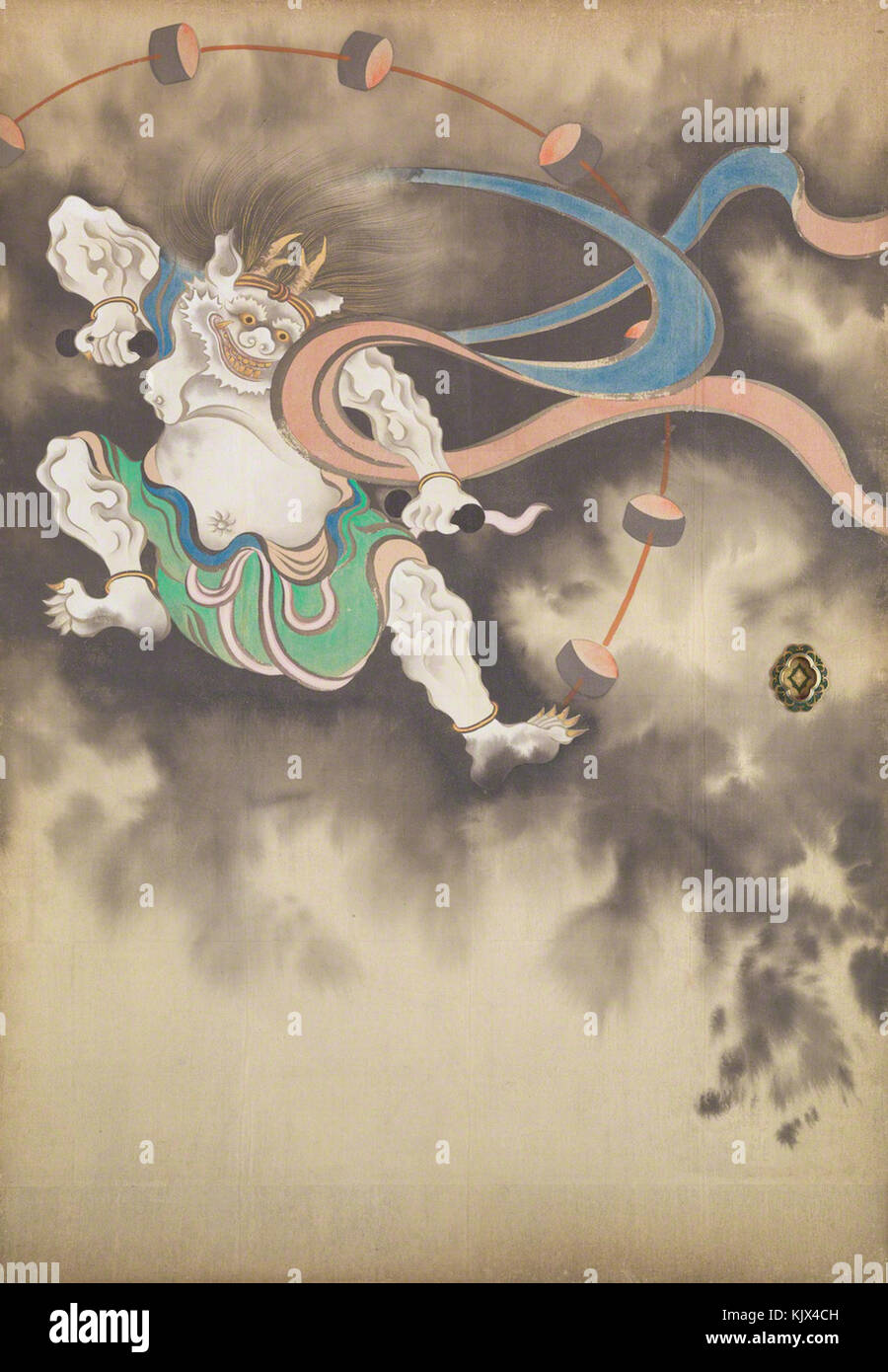 Wind God and Thunder God (left screen, detail Stock Photo - Alamy