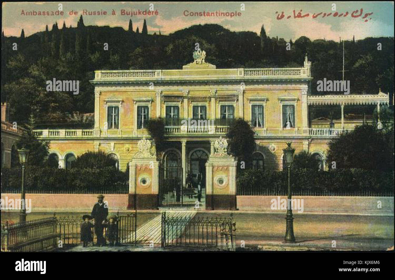 Russian Embassy Istanbul Ottoman Postcard Stock Photo - Alamy