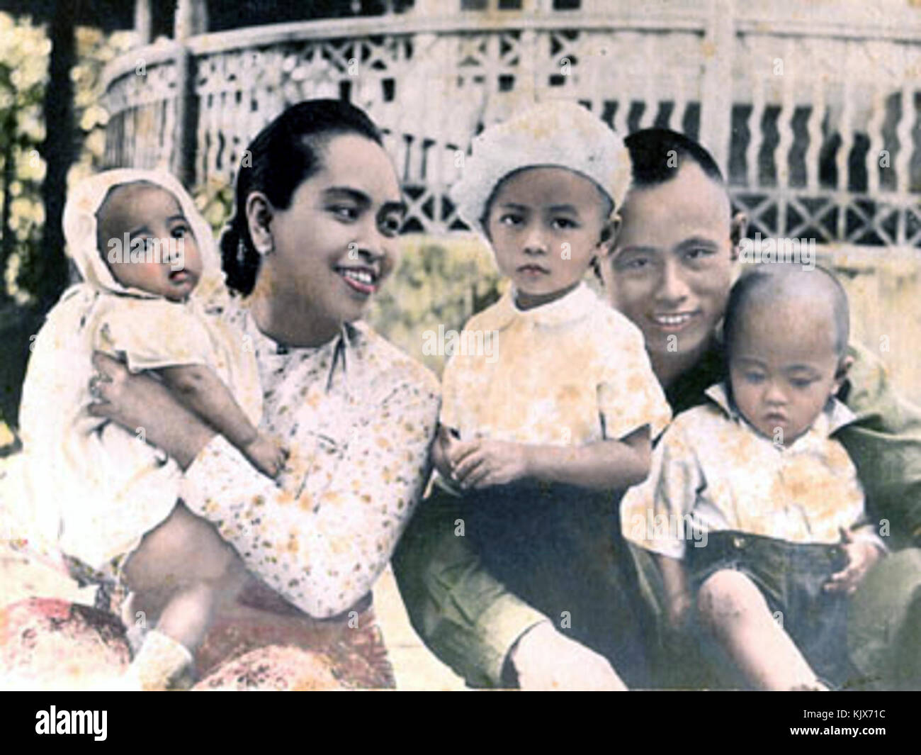 Aung San family Stock Photo - Alamy