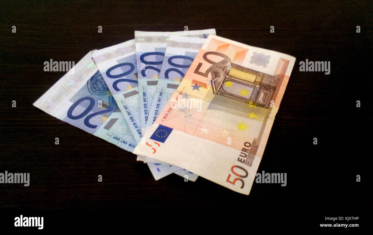 Photo illustration of euro banknotes hi-res stock photography and ...