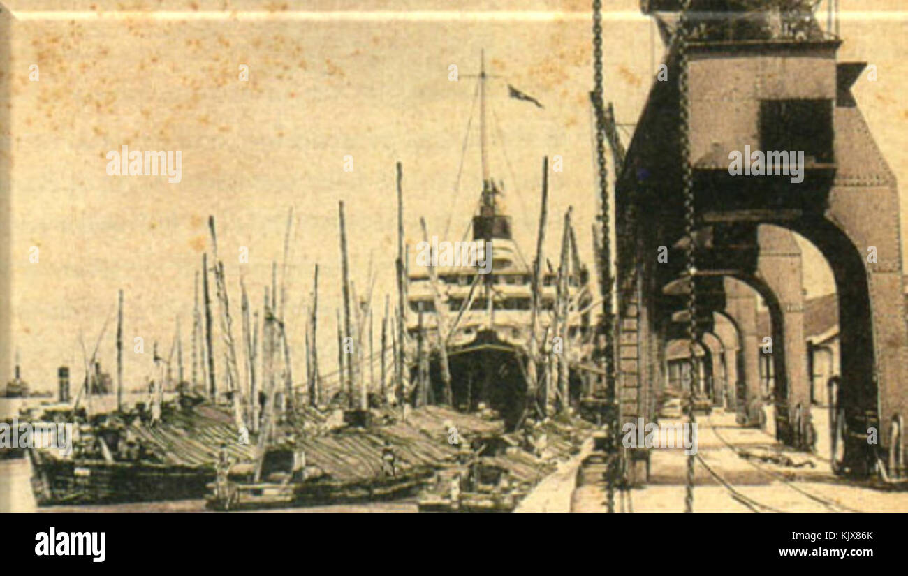 Rangoon Harbour 1930 Stock Photo - Alamy