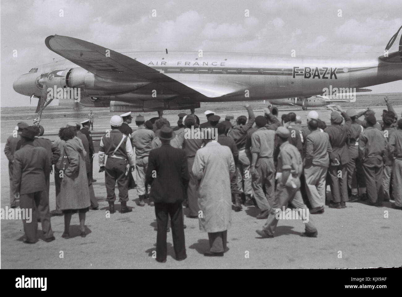 F BAZK Air France at Lod 1949 Stock Photo - Alamy