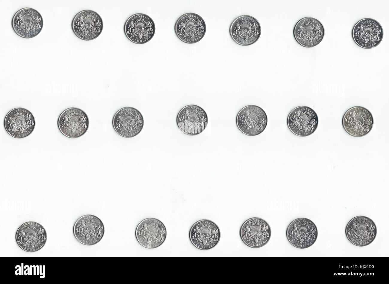 Latvian 1 lat coins obverse Stock Photo - Alamy