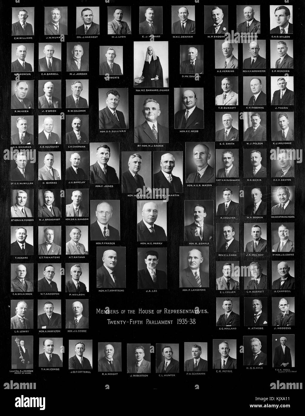 1935 NZ MPs Stock Photo - Alamy