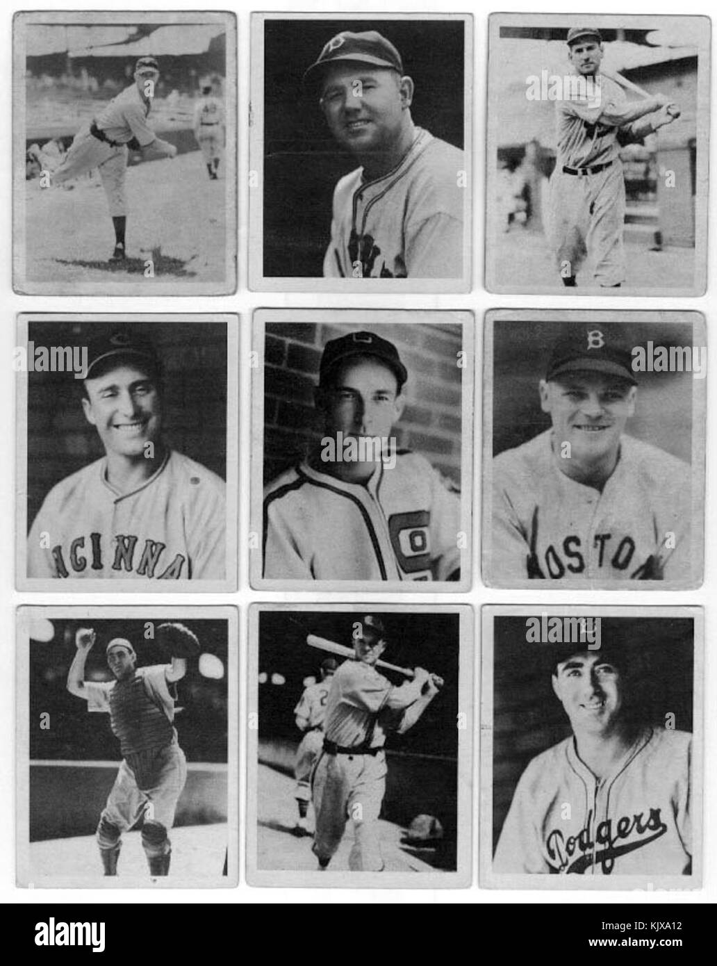 1939 Bowman Play Ball cards 5 Stock Photo - Alamy