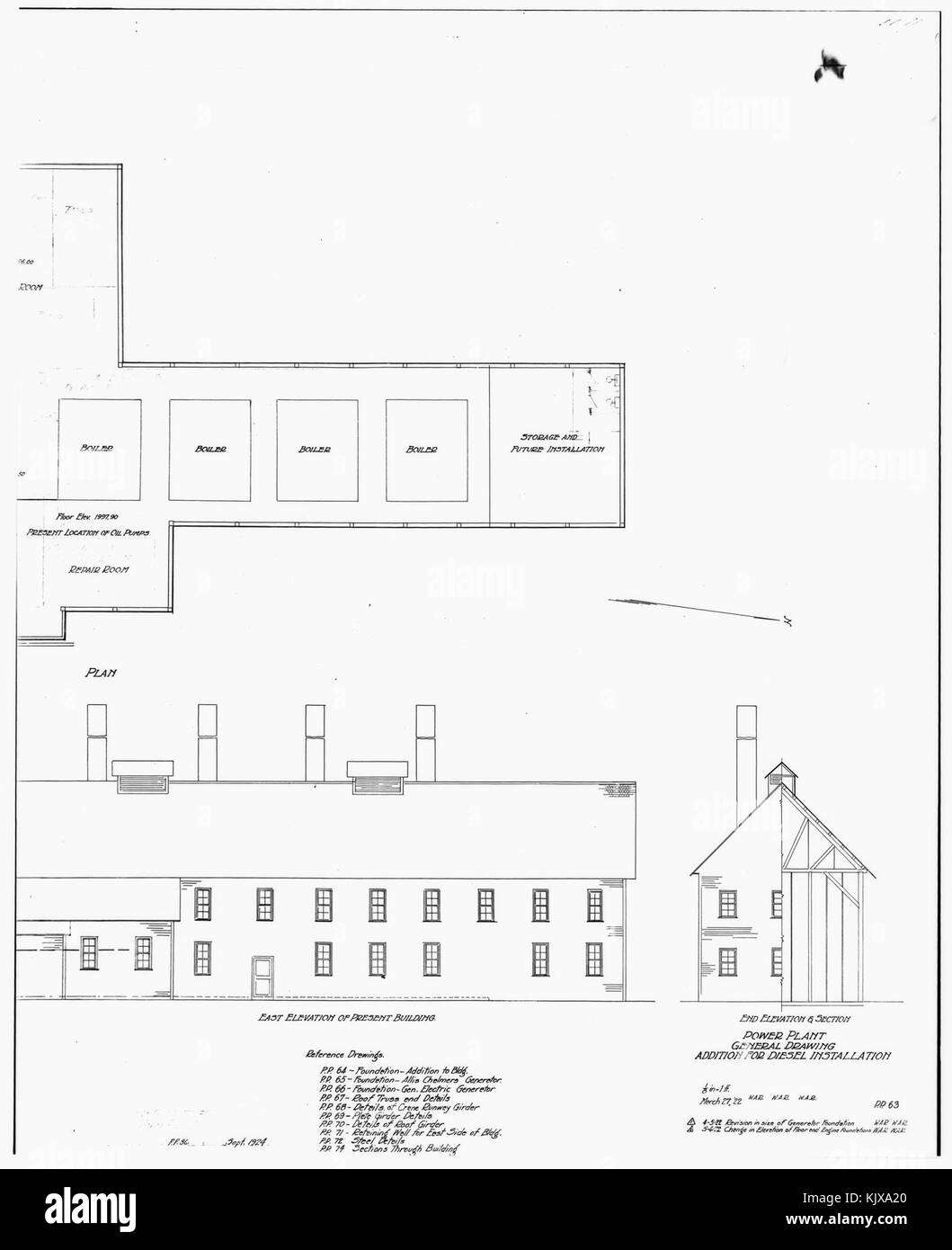 31. PHOTOCOPY OF DRAWING OF POWER PLANT, GENERAL, ADDITION FOR DIESEL ...