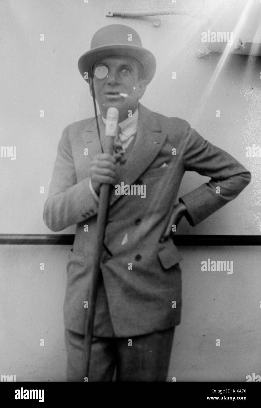 This image likely depicts the famous entertainer Al Jolson wearing a ...