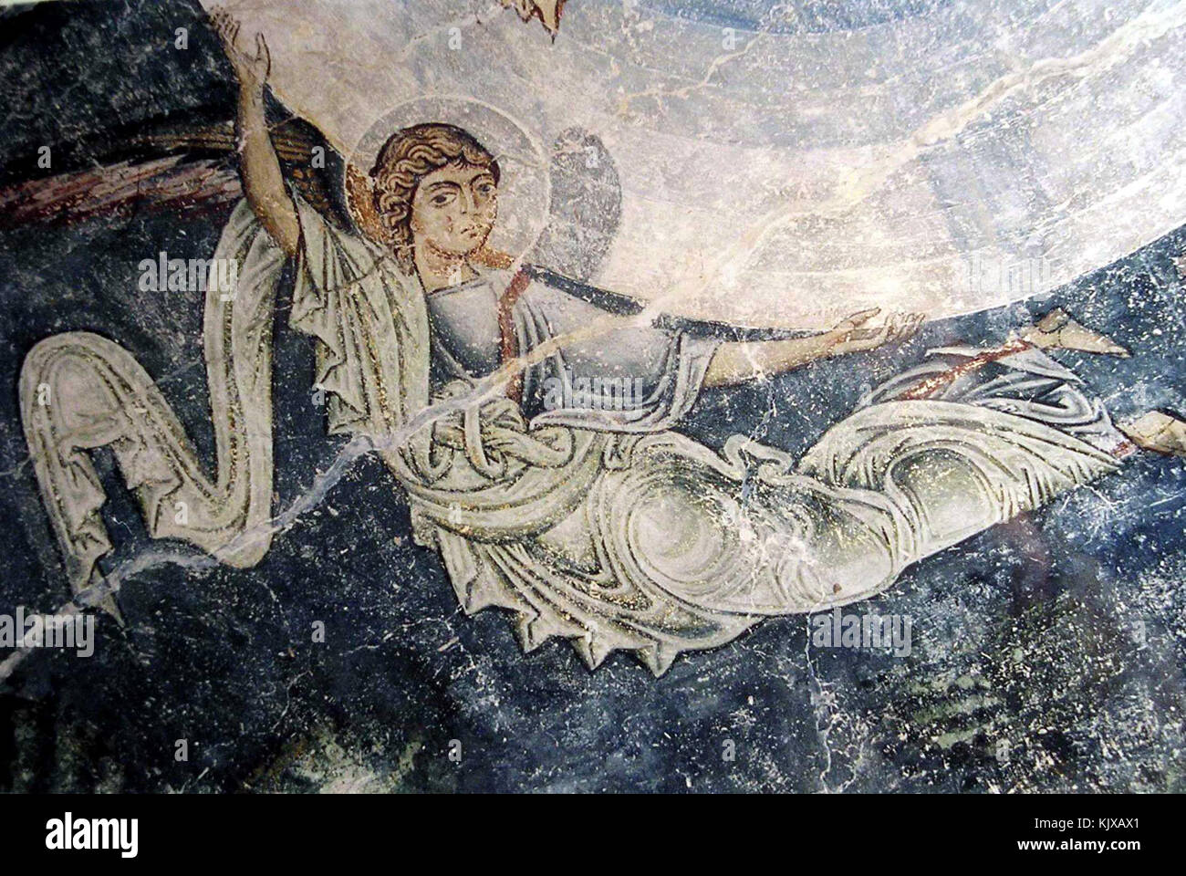 These frescoes from St. Sophia Church in Ohrid, Macedonia, date back to the Byzantine era. They ...