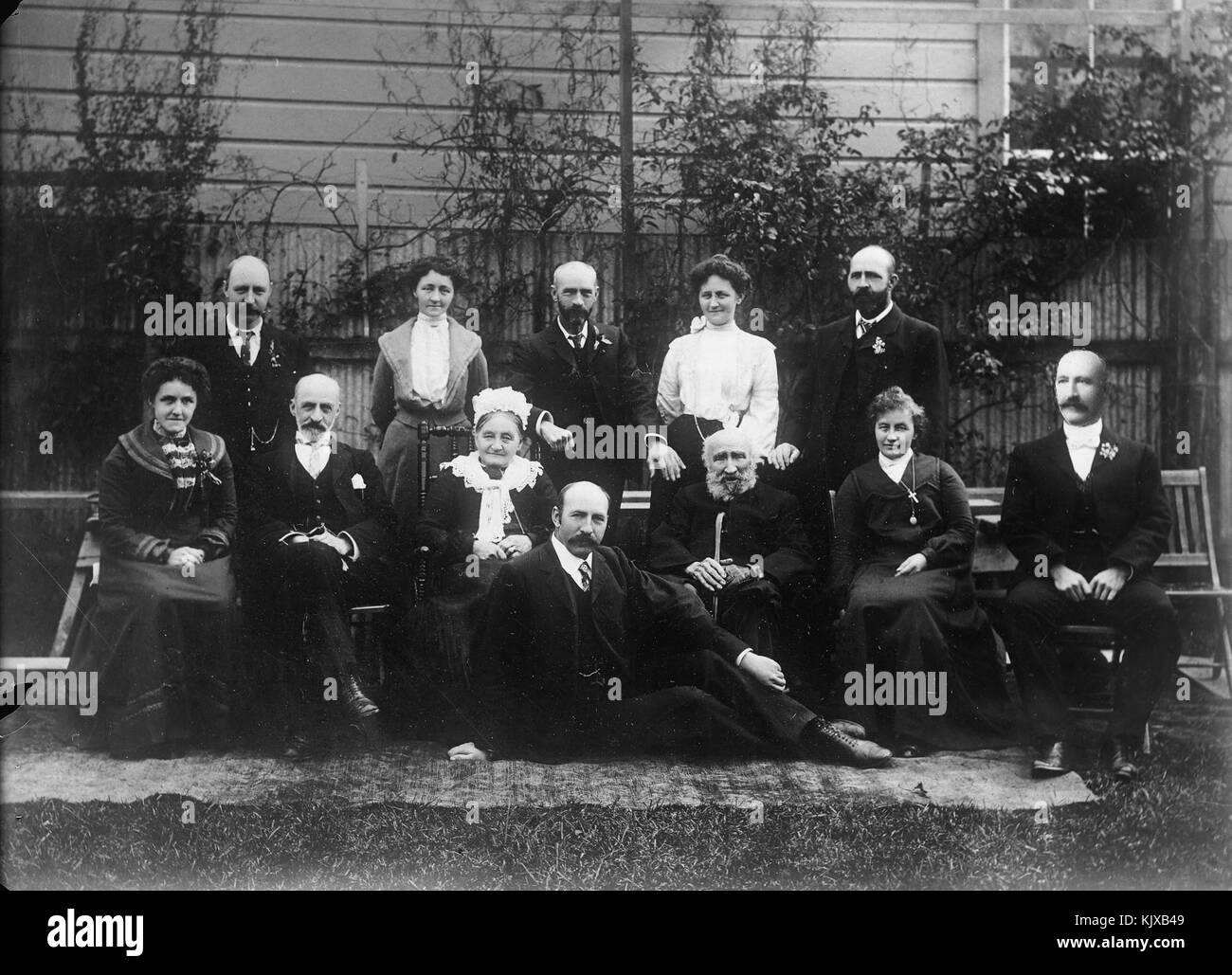 Gibbons family at the Diamond wedding of Robert and Sarah Gibbons Stock ...