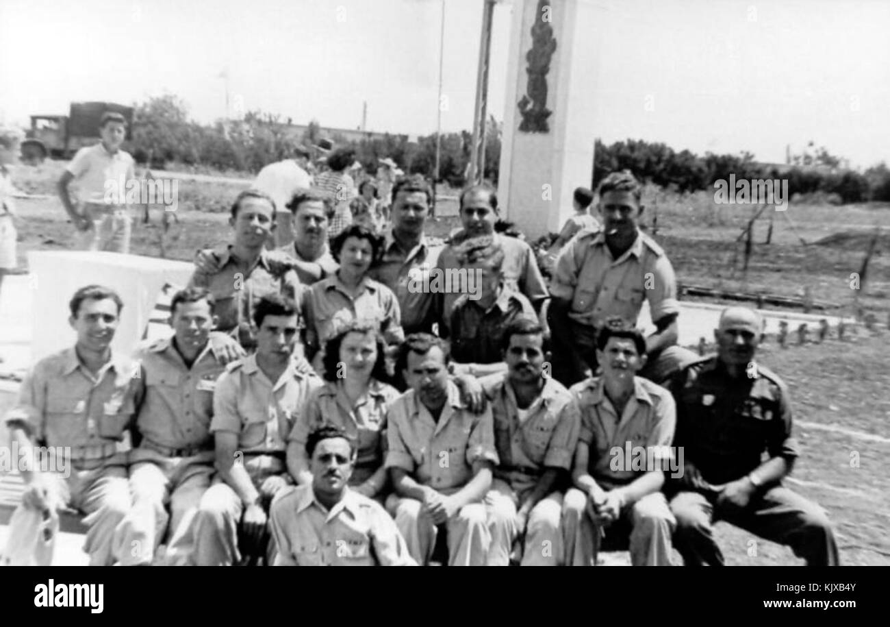 Group at the war memorial in Kiryat Ata Stock Photo - Alamy
