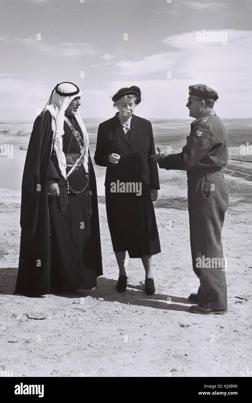 Eleanor Roosevelt with Sheikh Suleiman of The Shuval Bedouin tribe ...