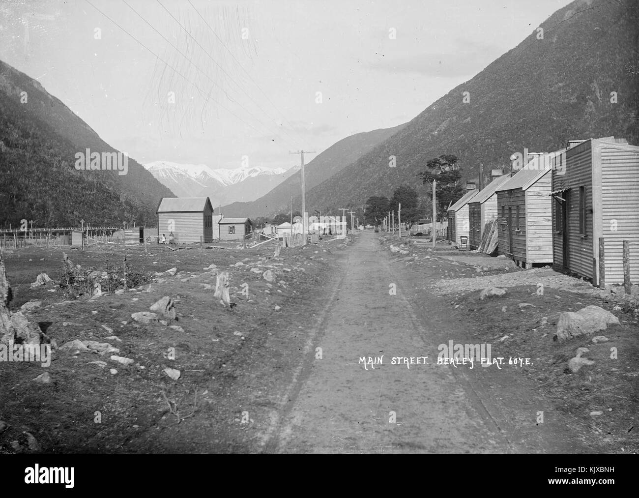 Main street at Bealey Flat Stock Photo - Alamy