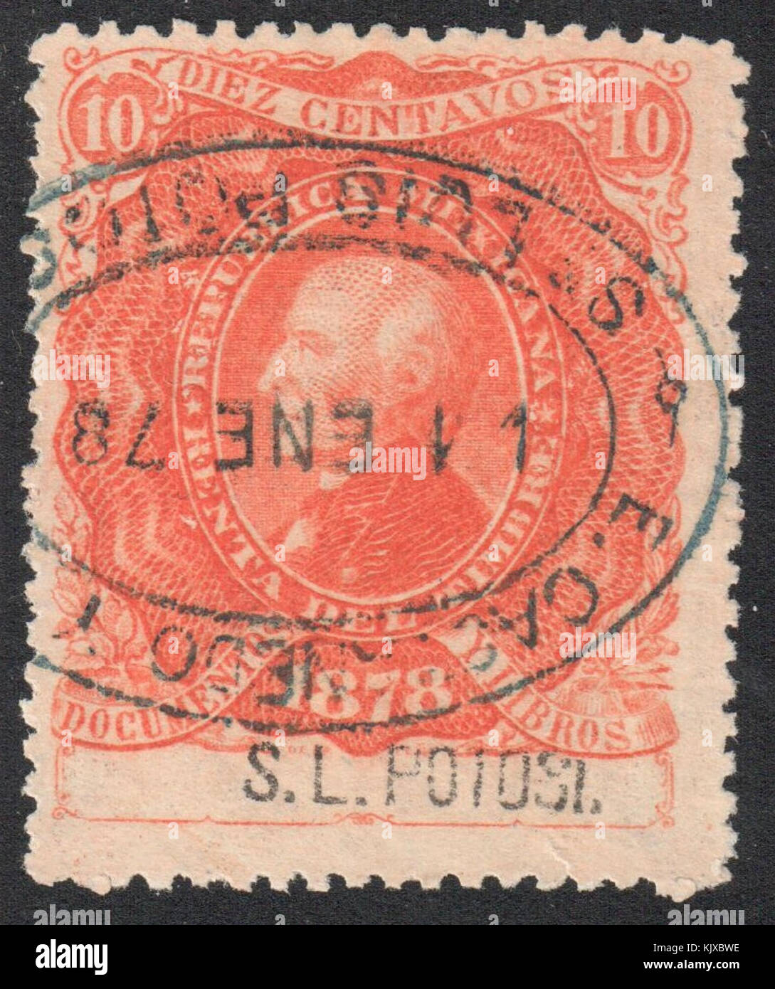 Mexico 1878 revenue F57 Stock Photo - Alamy