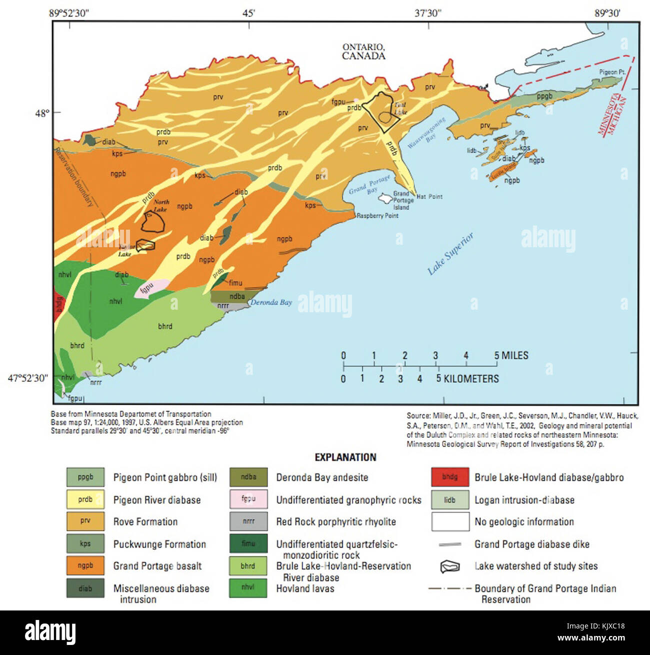 Ne mn geologic map Stock Photo - Alamy