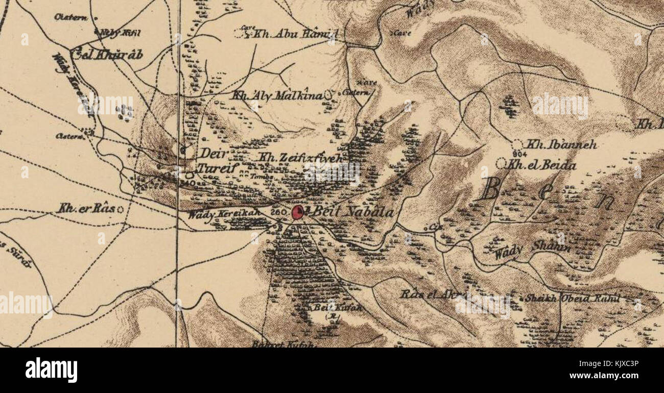 PEF map BEIT NABALA Stock Photo - Alamy
