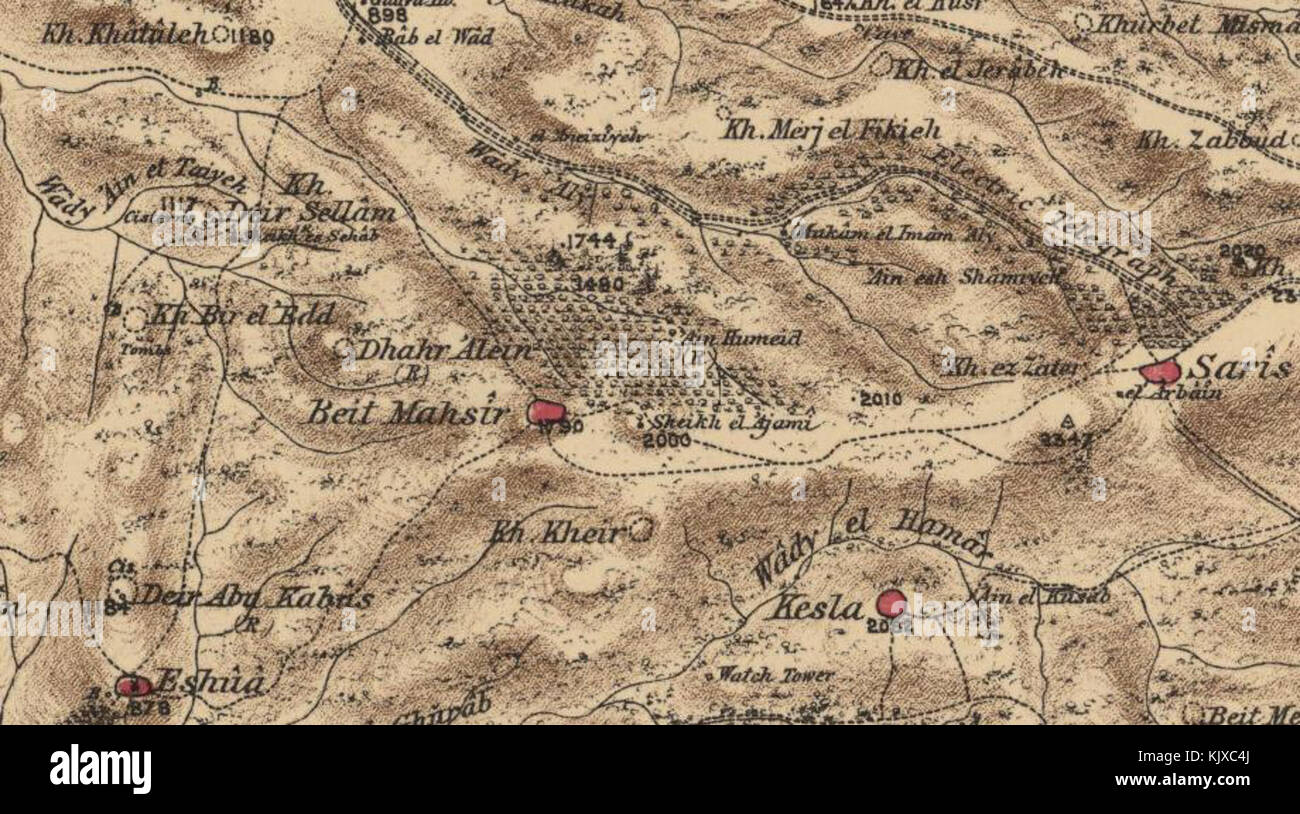 PEF map BEIT MAHSIR Stock Photo - Alamy
