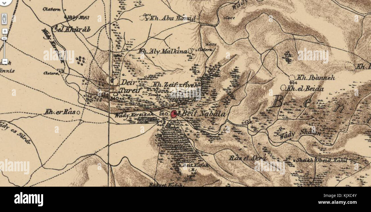 PEF map BEIT NABALA Stock Photo - Alamy