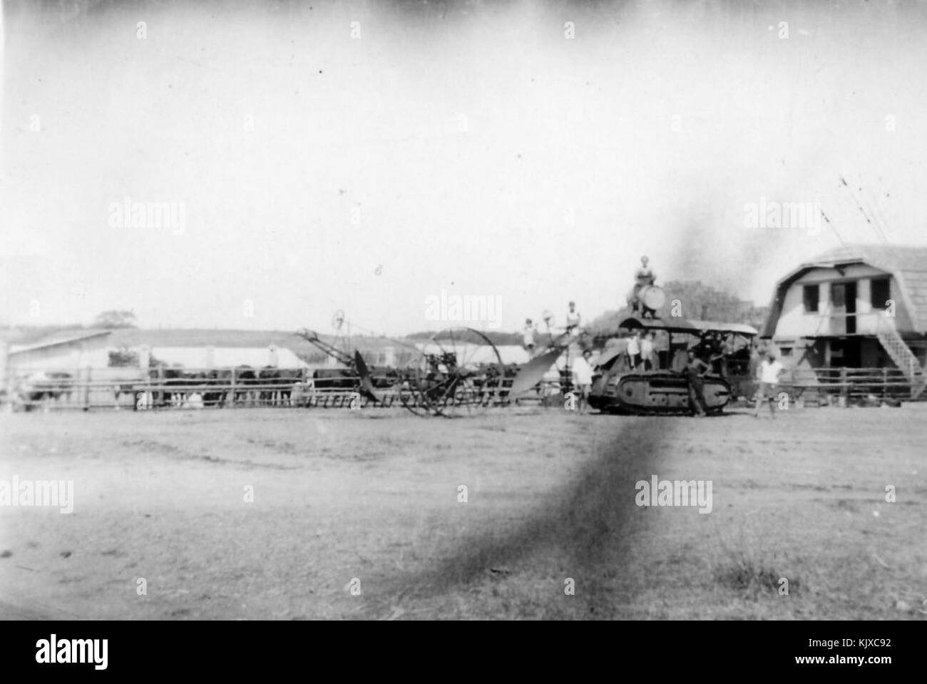 Israel 8005 Gan Shmuel the first tractor in 1929 Stock Photo - Alamy
