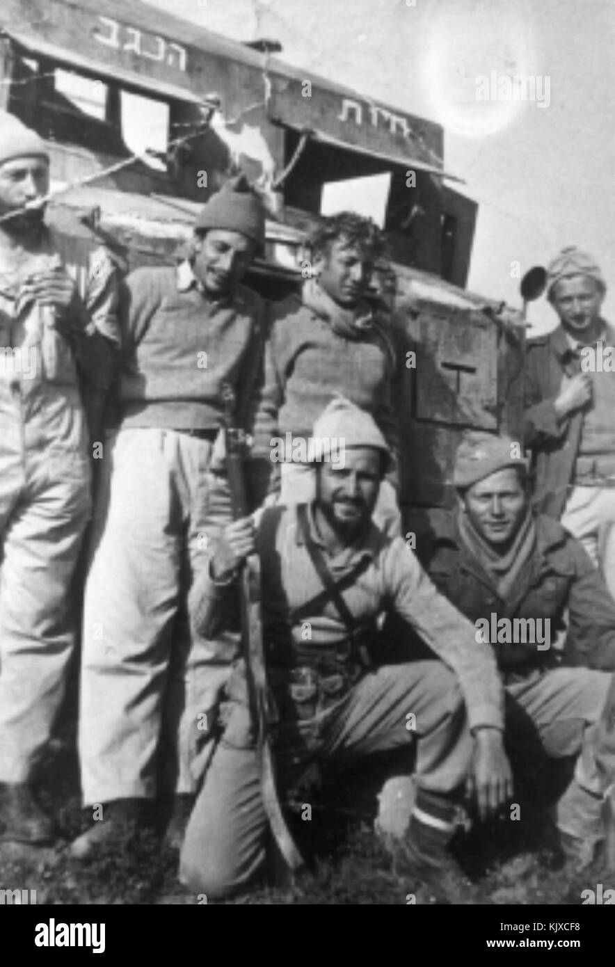 This image features a group of Palmach fighters, part of the elite ...