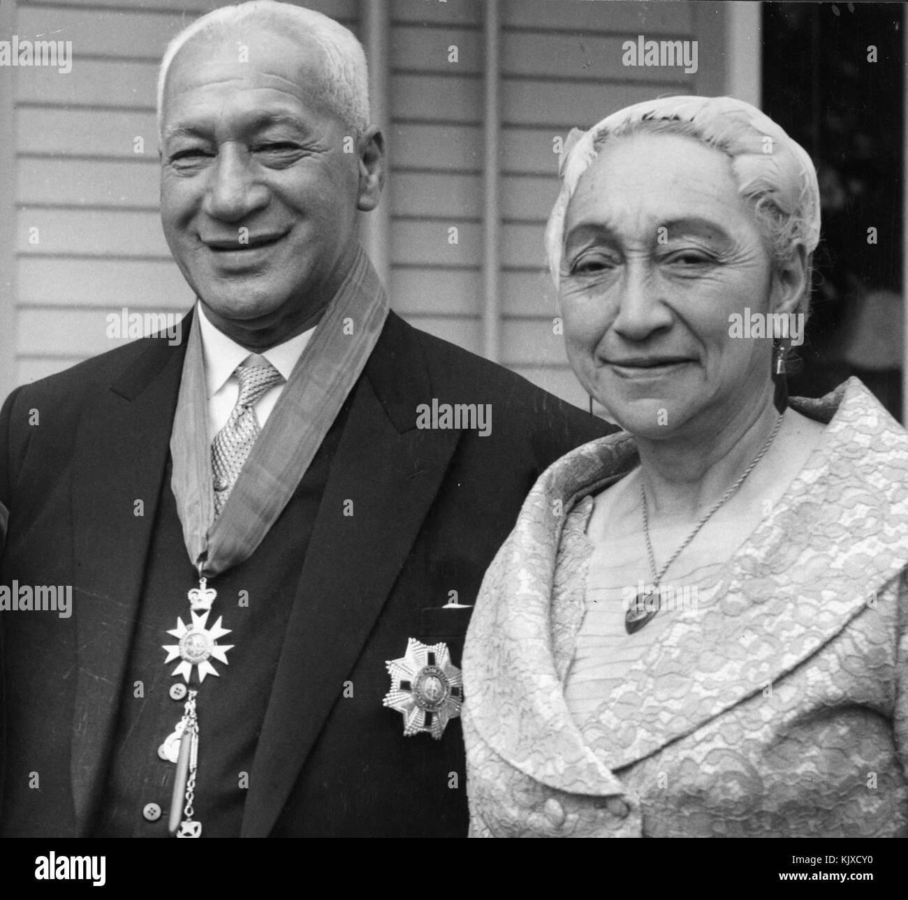 Sir Eruera and Lady Tirikatene Stock Photo - Alamy