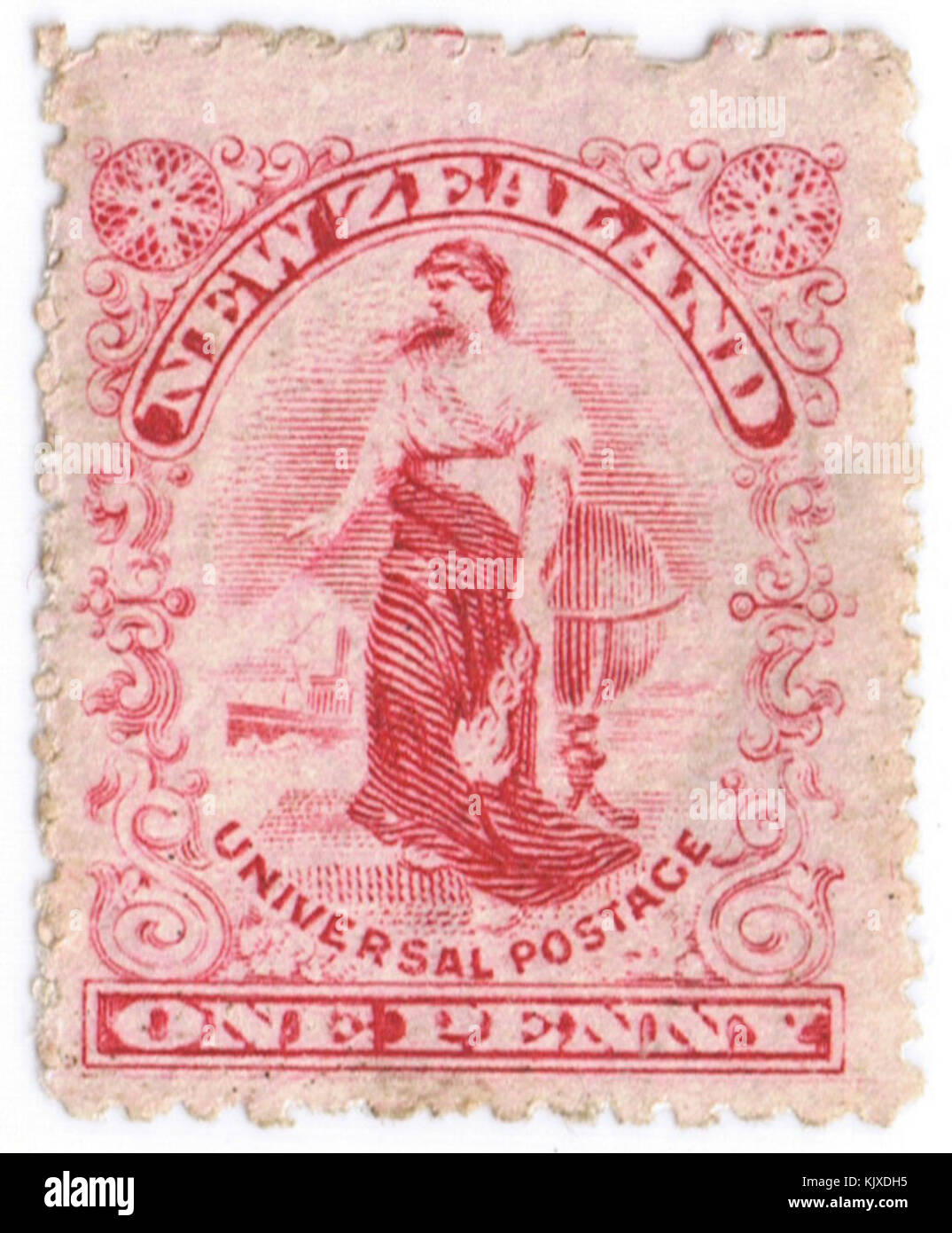 1901 Universal Postage 1 penny red Stock Photo - Alamy