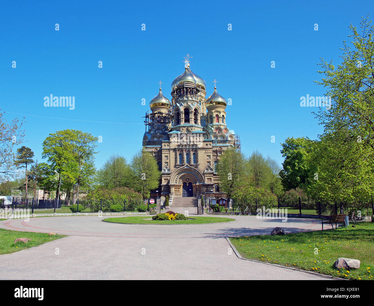 LIEPAJA, LATVIA - MAY 21, 2015: St. Nicholas Naval Orthodox Cathedral ...