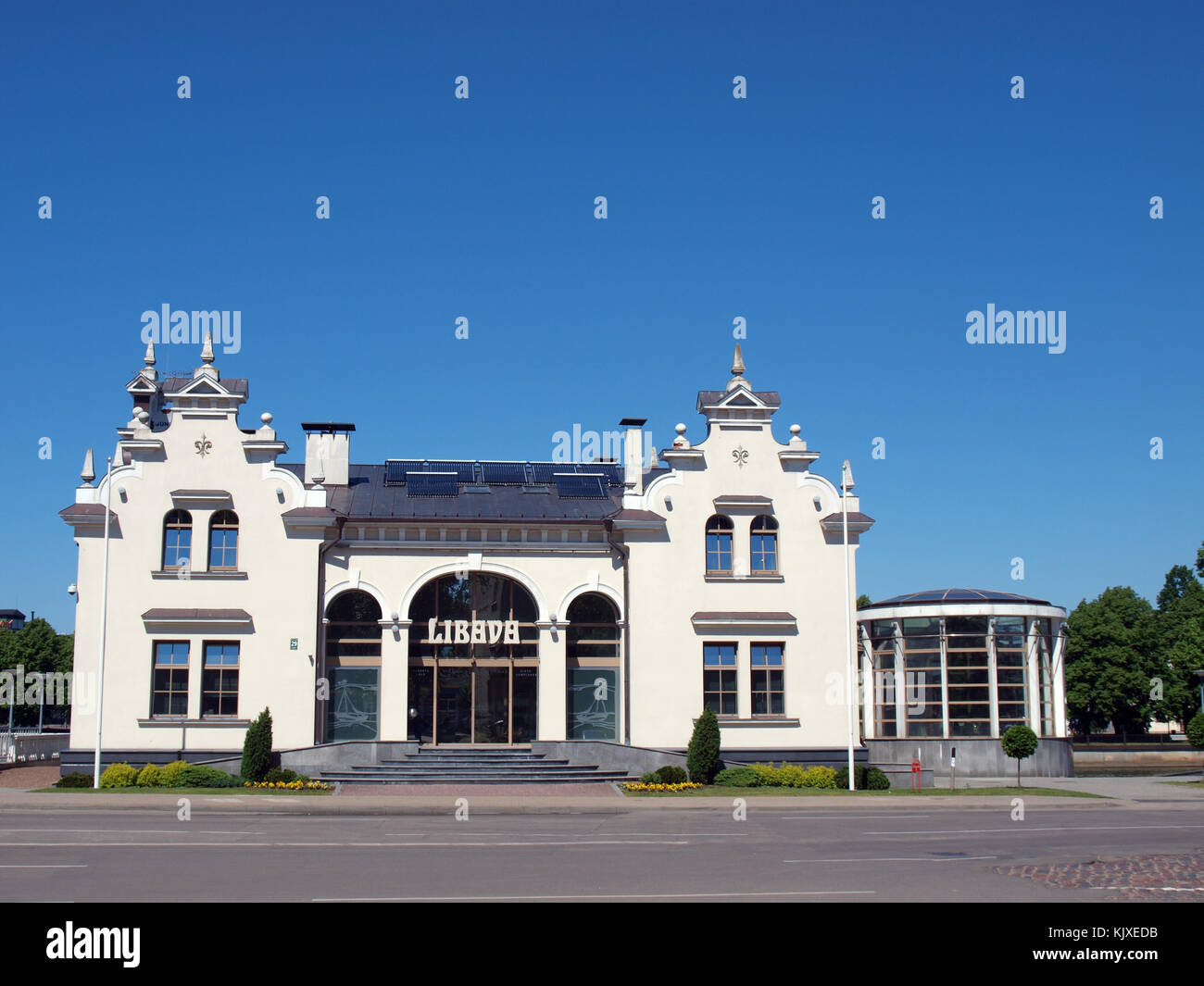LIEPAJA, LATVIA - JUNE 8, 2014: One of best town`s hotels Libava is ...