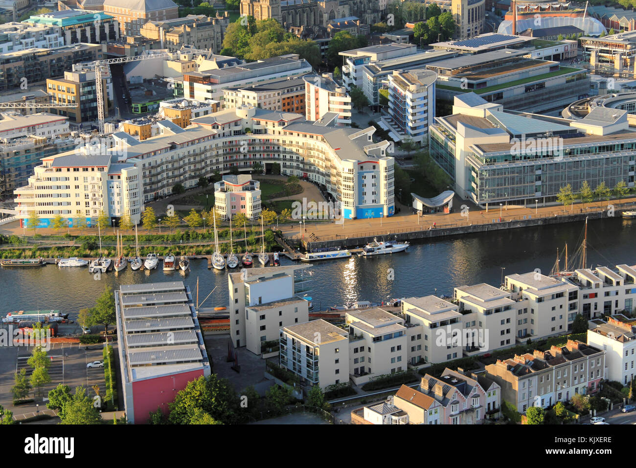 Bristol city centre aerial view hi-res stock photography and images - Alamy