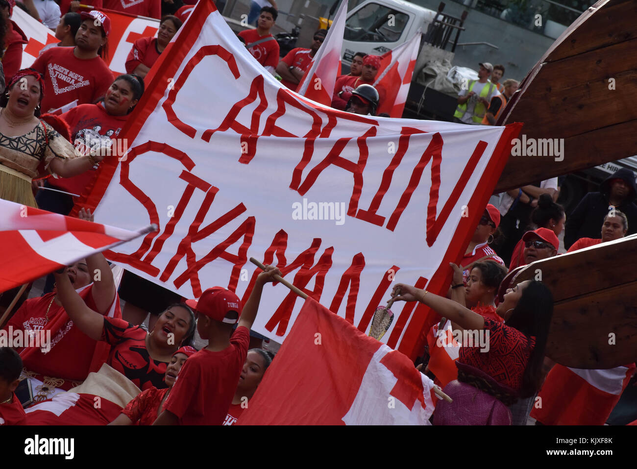 Auckland, New Zealand. 26th Nov, 2017. Crowds of Tongan fans have ...