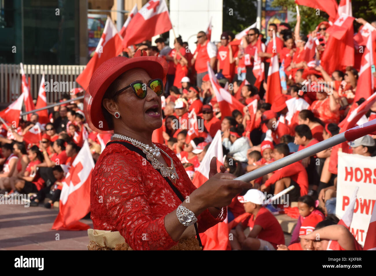 Auckland, New Zealand. 26th Nov, 2017. Crowds of Tongan fans have ...