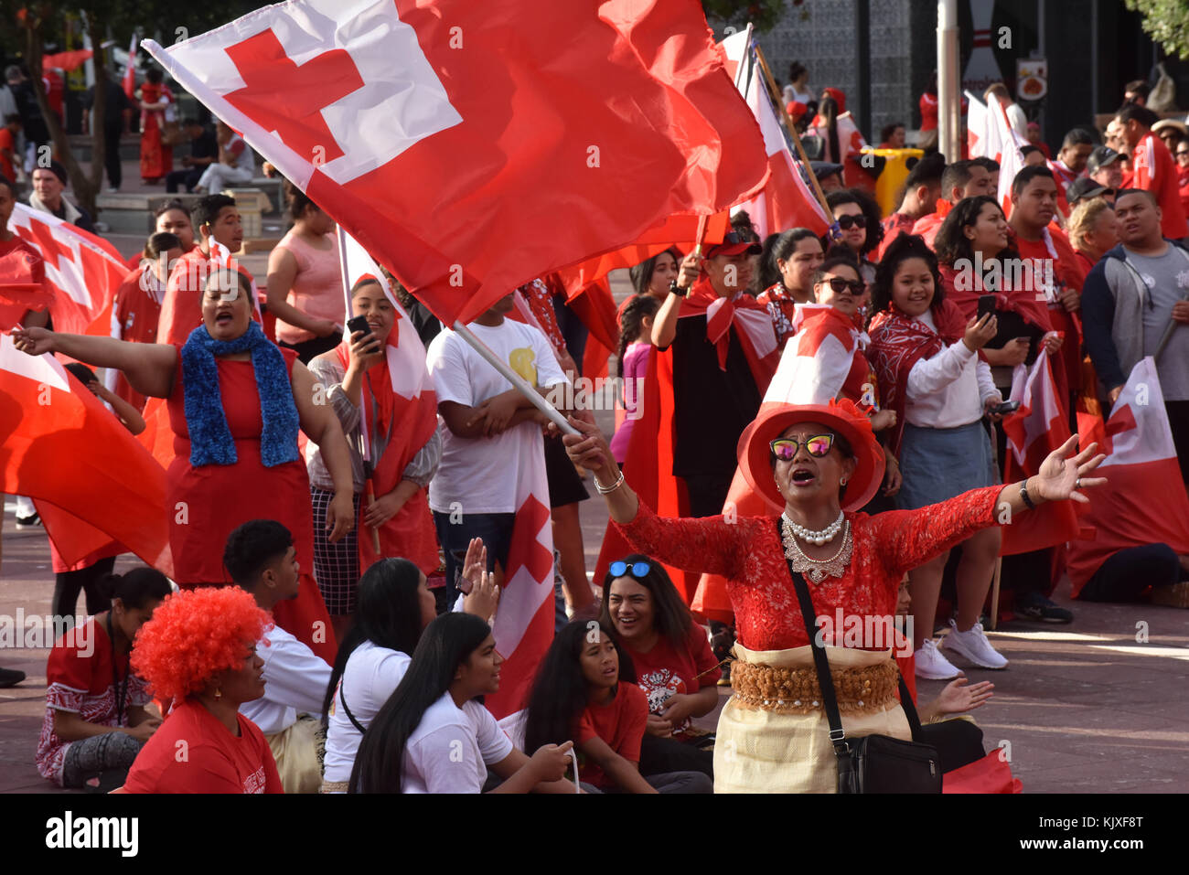 Auckland, New Zealand. 26th Nov, 2017. Crowds of Tongan fans have ...