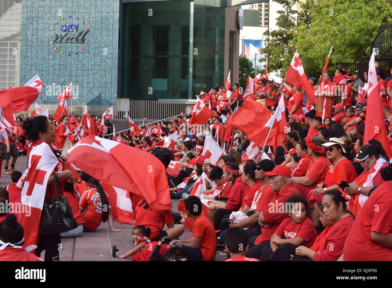 Auckland, New Zealand. 26th Nov, 2017. Crowds of Tongan fans have ...