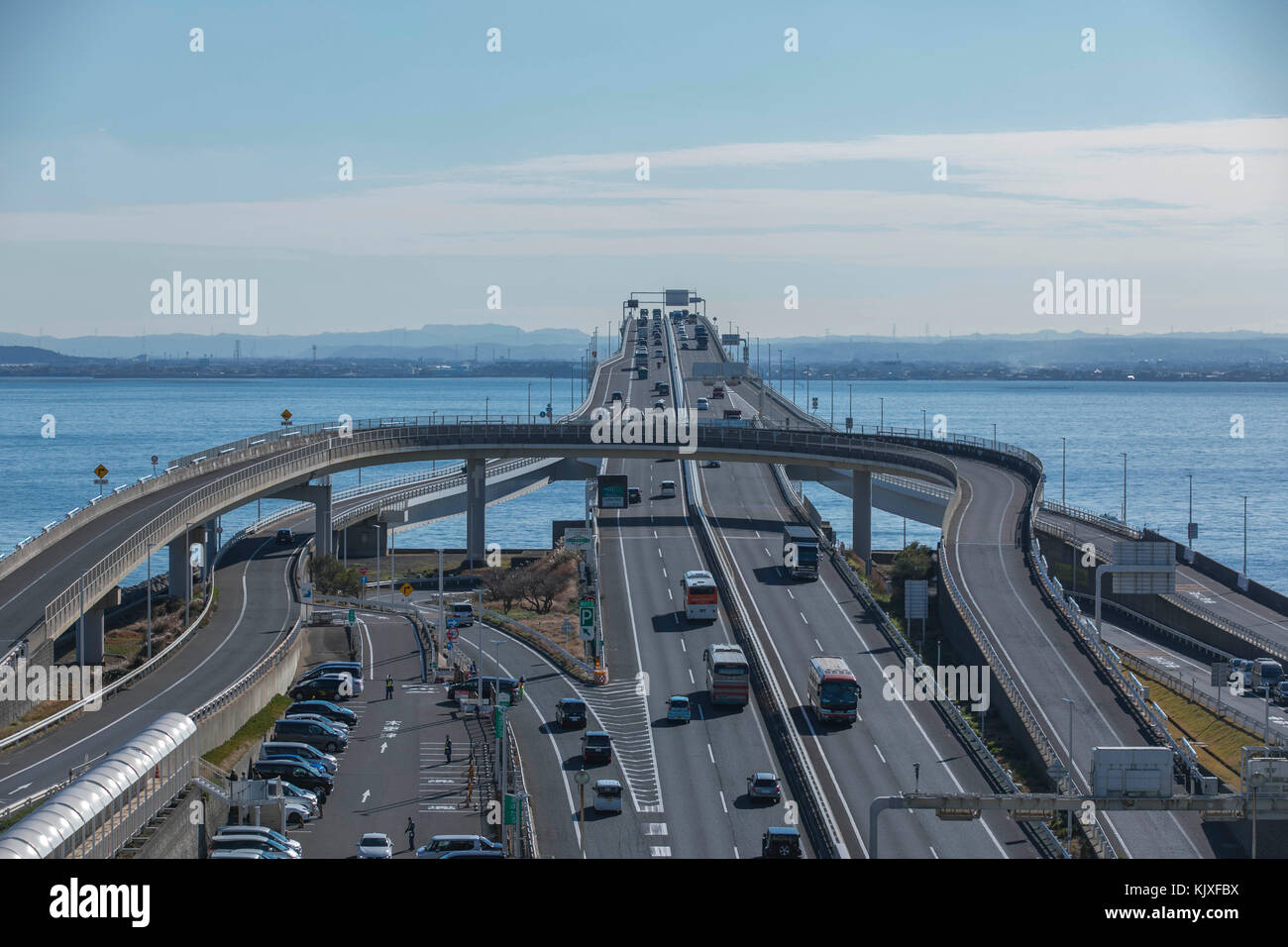 Junctions around Umi-Hotaru on Tokyo-wan-Aqua-Line Credit: Yuichiro ...
