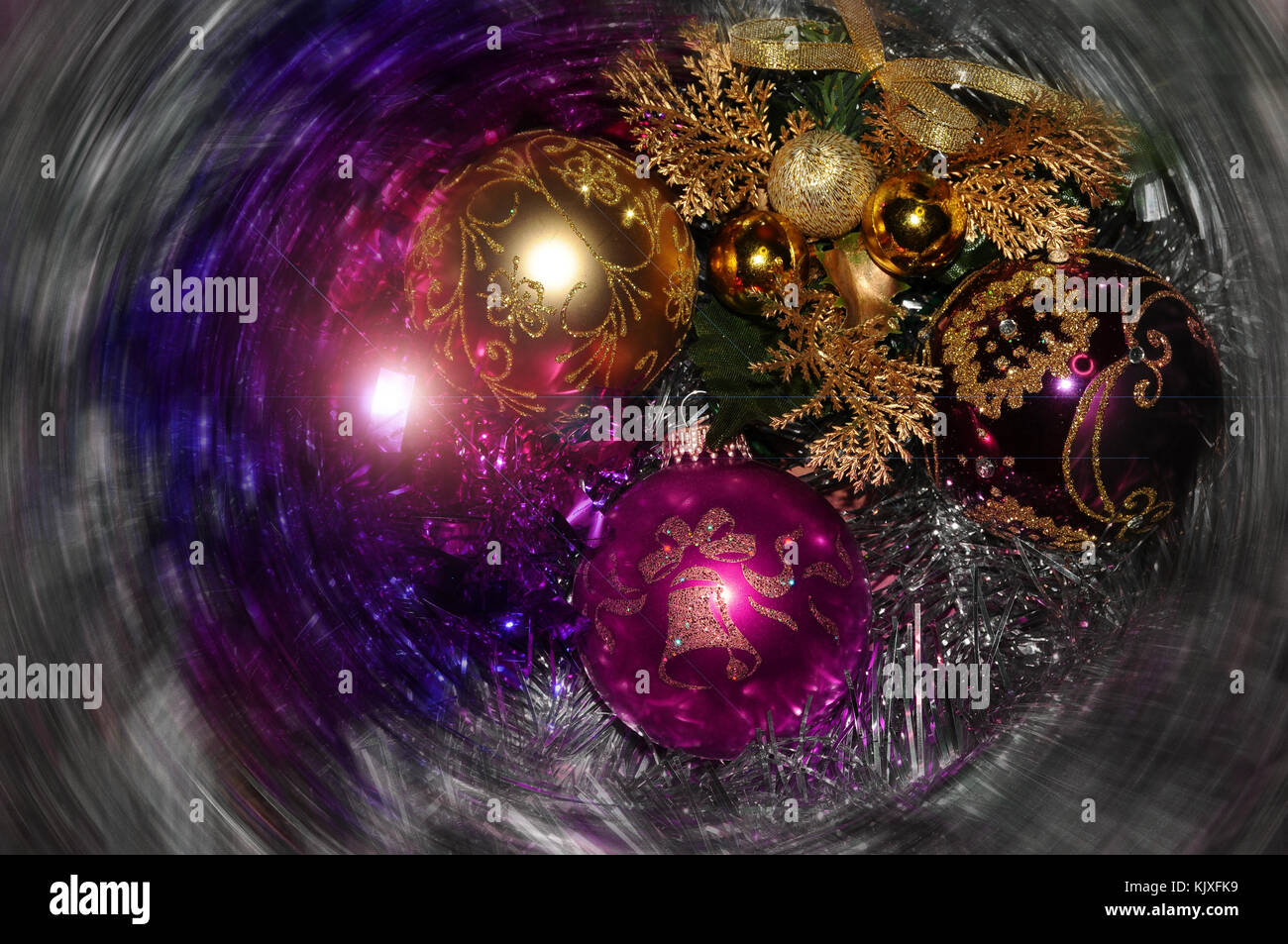 Christmas sphere in a Christmas market Stock Photo - Alamy