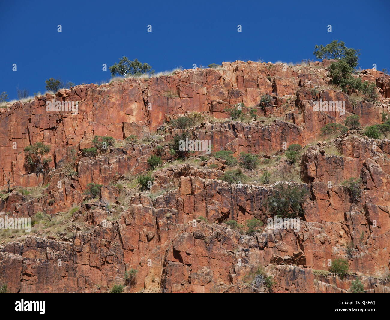 Glen Helen Gorge rock walls, Australia Stock Photo - Alamy