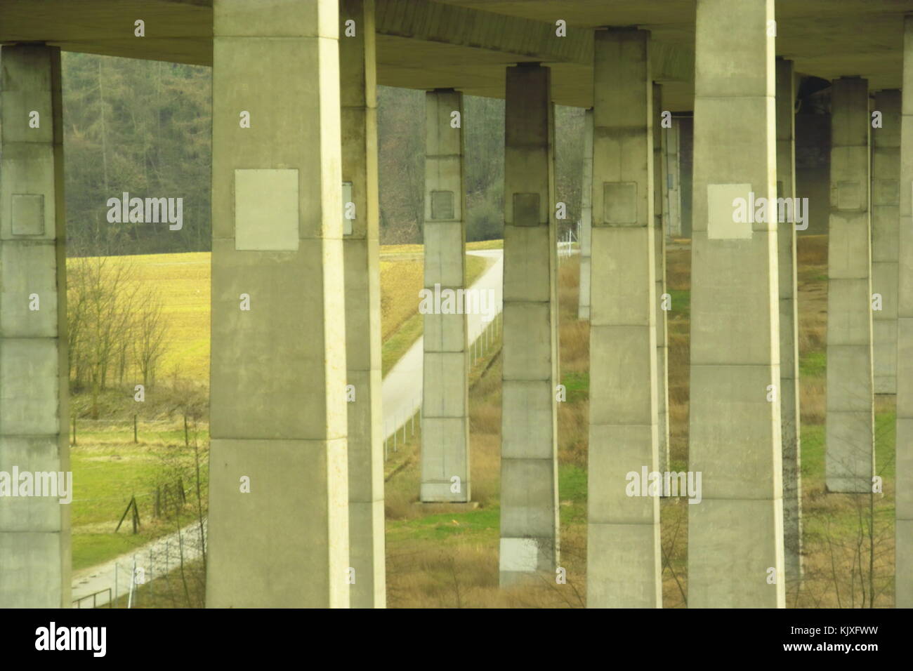 Bridge of Autobahn Highway near Gießen, Germany, Münchholzhausen Stock ...