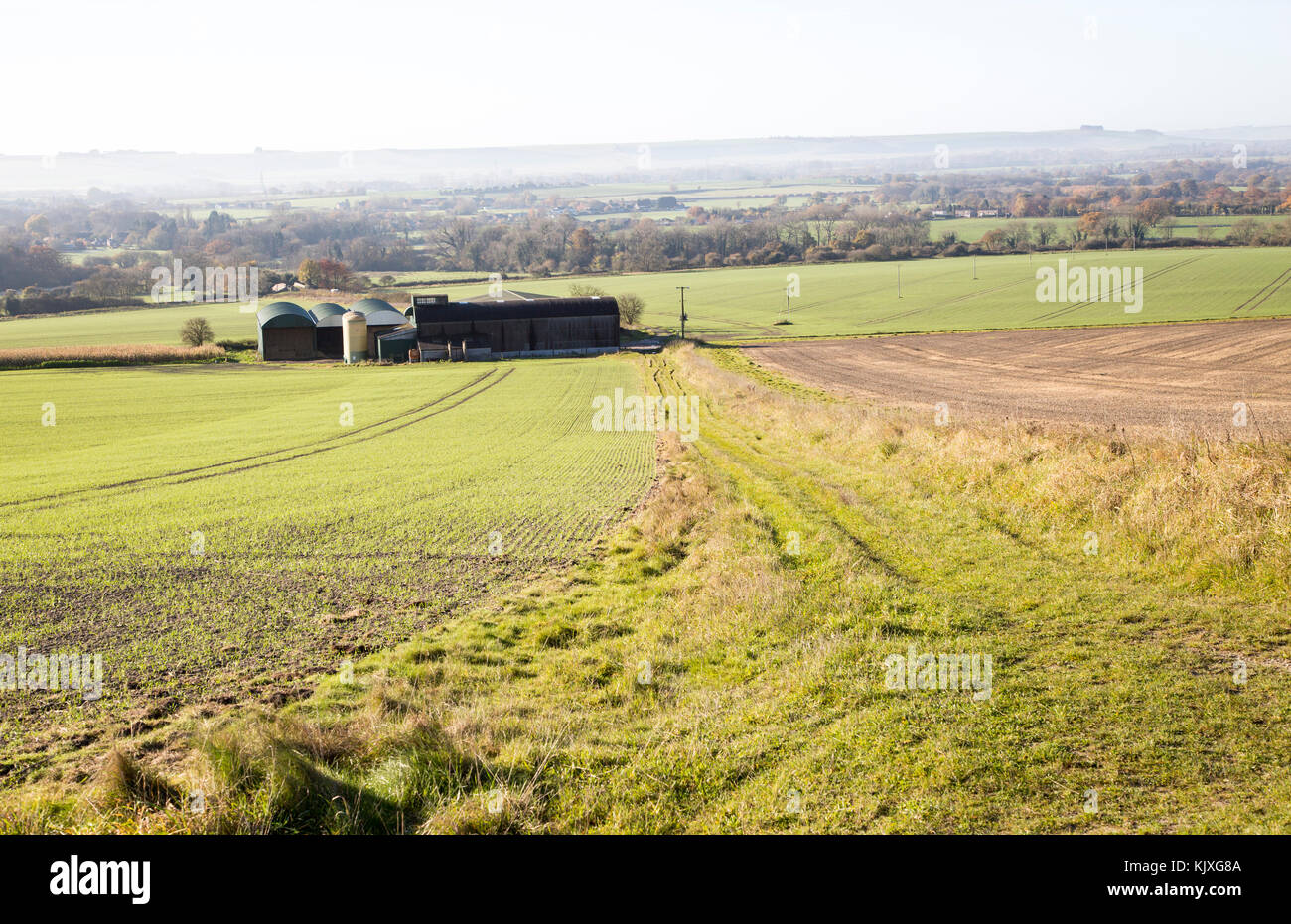 View of the Vale of Pewsey looking south from Woodborough Hill, Wilcot ...