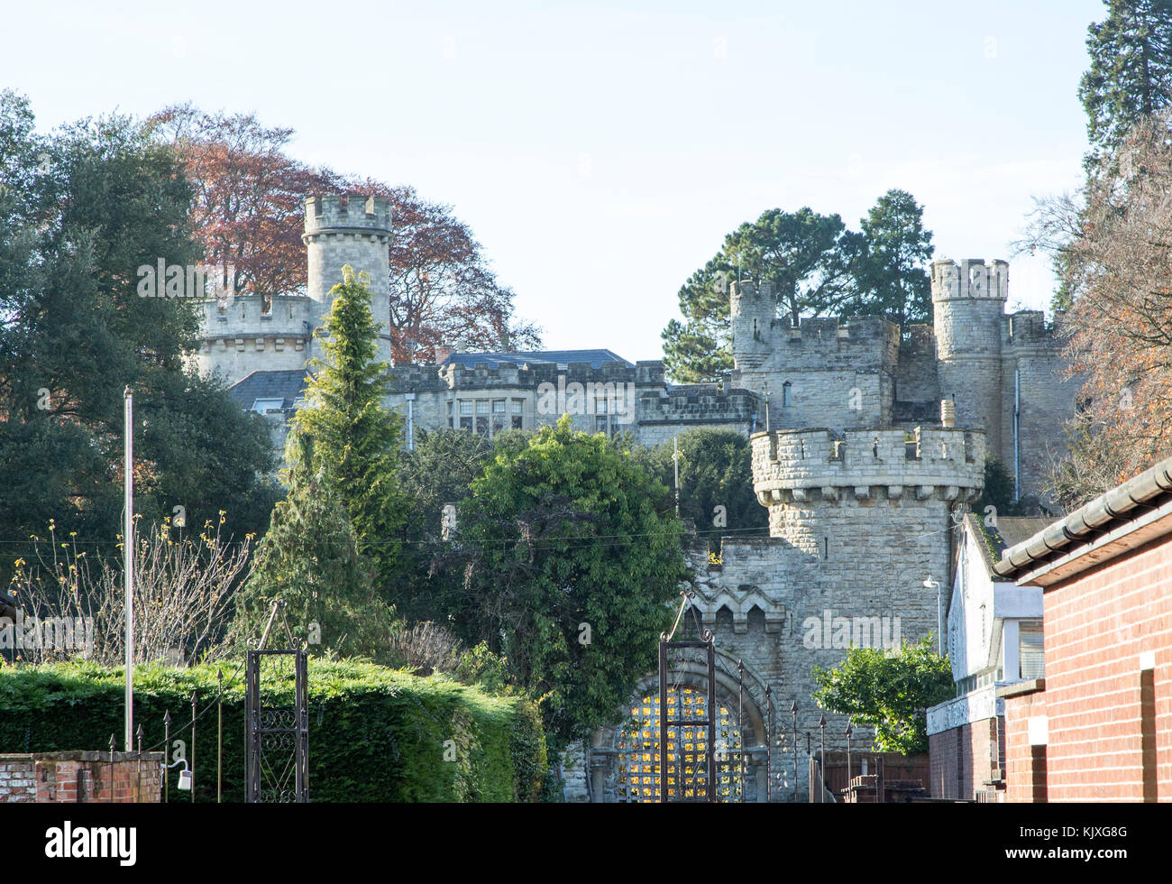 Towers and turrets of Devizes castle, Devizes, Wiltshire, England, UK ...