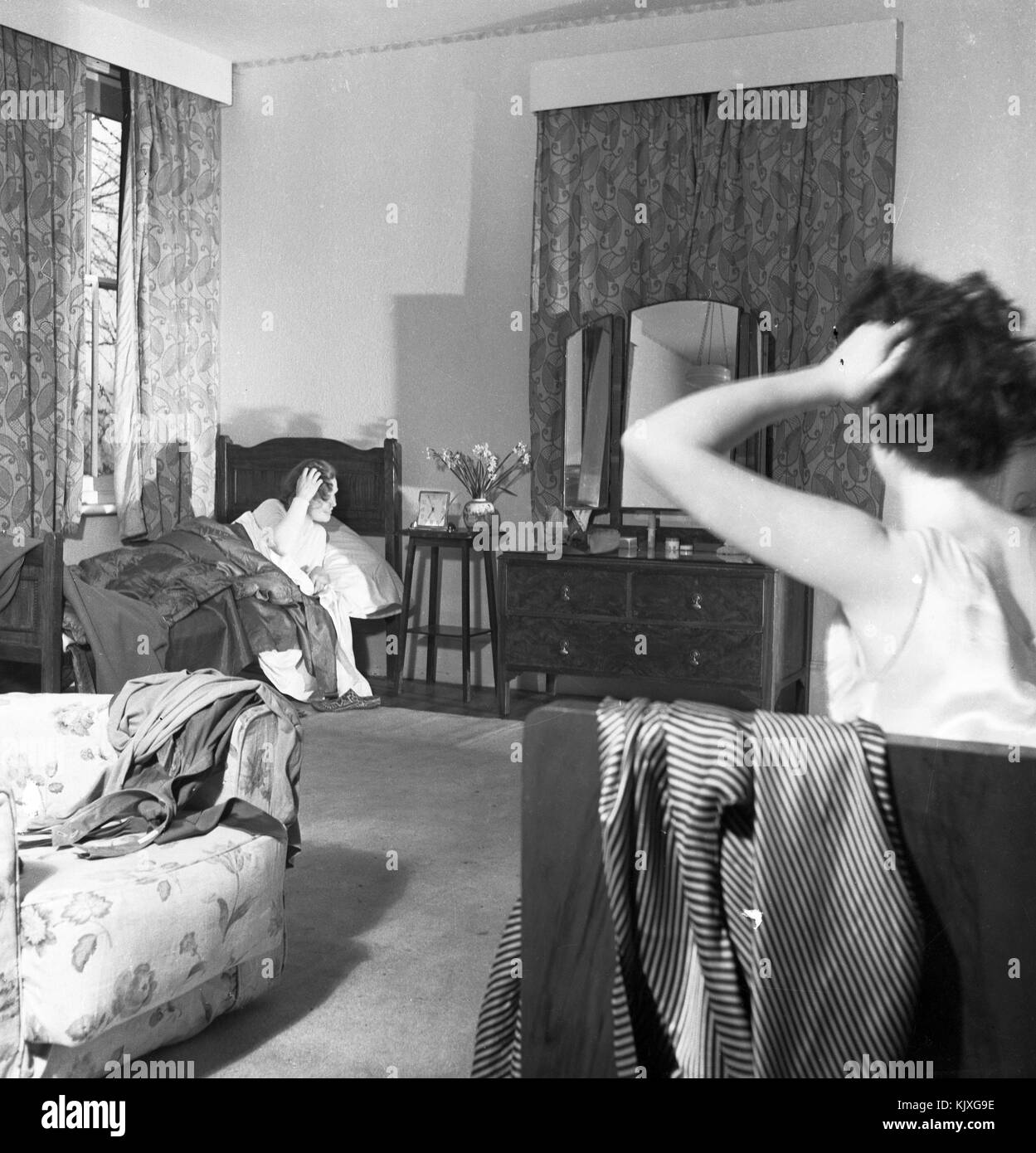 c1941. Photographic feature illustrating some of the daily routines of ...