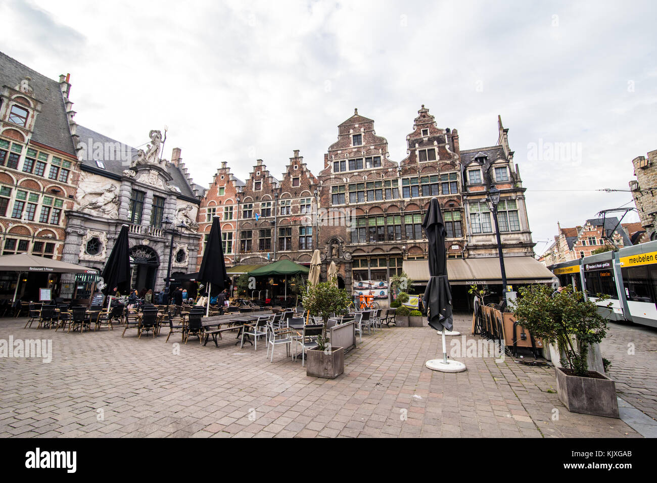 GHENT, BELGIUM - November, 2017: Architecture of Ghent city center ...