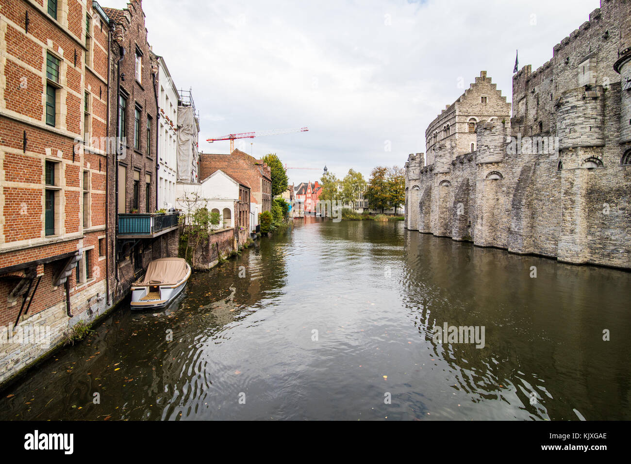 GHENT, BELGIUM - November, 2017: Architecture of Ghent city center ...