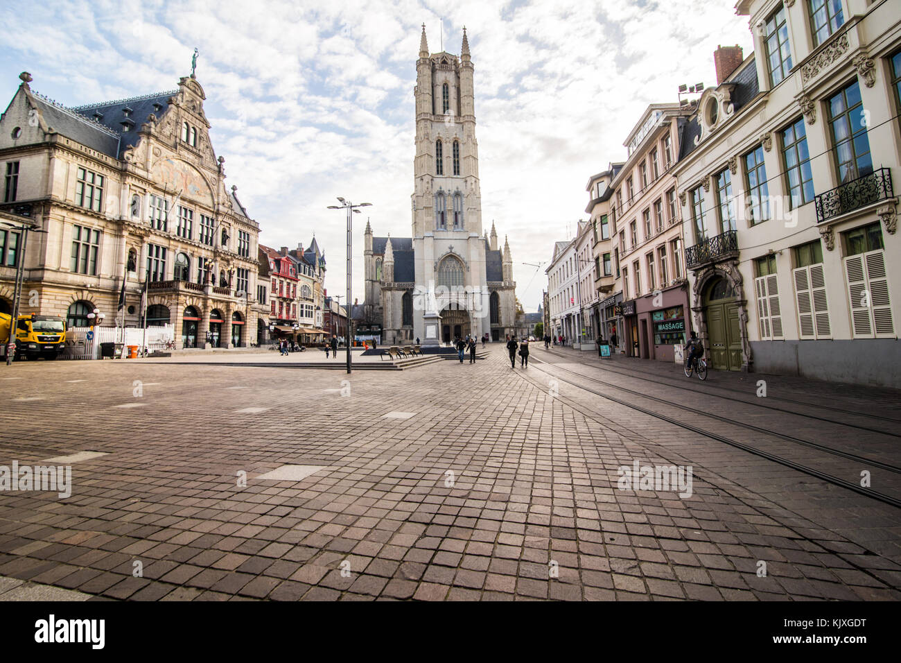 GHENT, BELGIUM - November, 2017: Architecture of Ghent city center ...