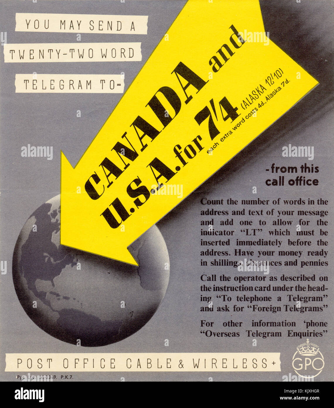 Post Office Telephone Box Advertising Poster -21 Stock Photo - Alamy