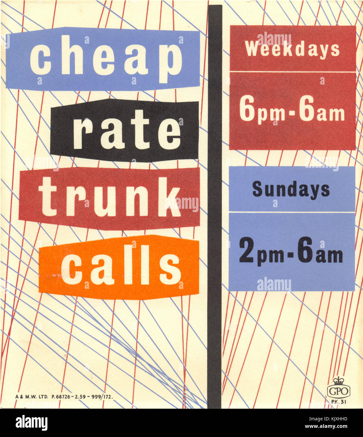 Post Office Telephone Box Advertising Poster -18 Stock Photo - Alamy