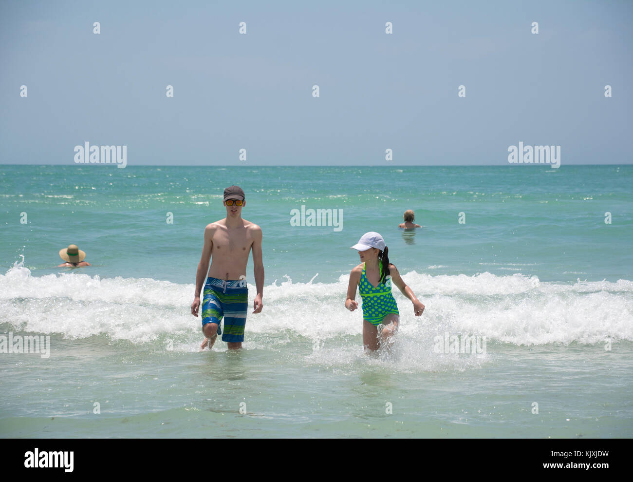 Kids on the Beach Stock Photo - Alamy
